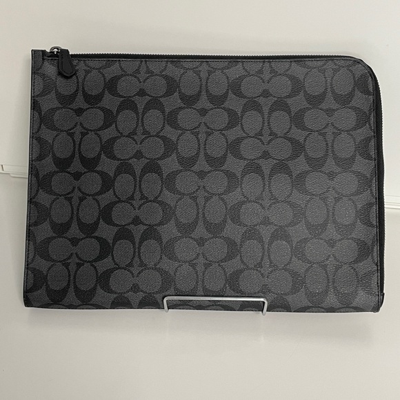 Coach | Bags | Coach Signature Zipper Portfolio Laptop Sleeve | Poshmark